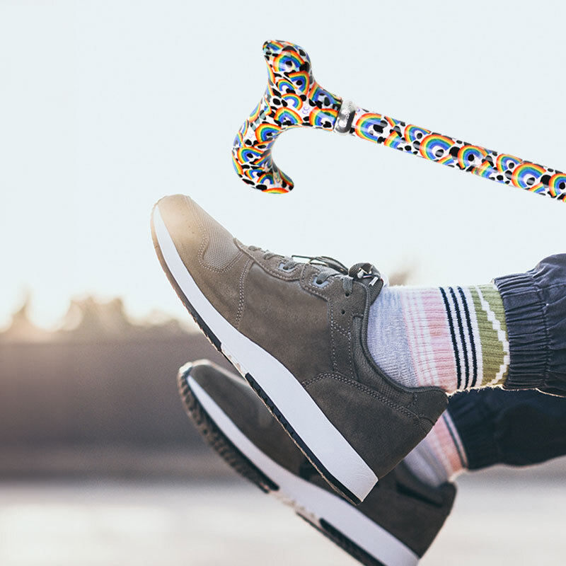 Match Grey Shoes with Your Walking Stick - WalkingSticks.co.uk