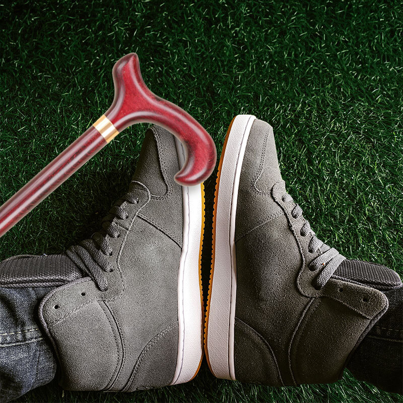 Match Grey Shoes with Your Walking Stick - WalkingSticks.co.uk