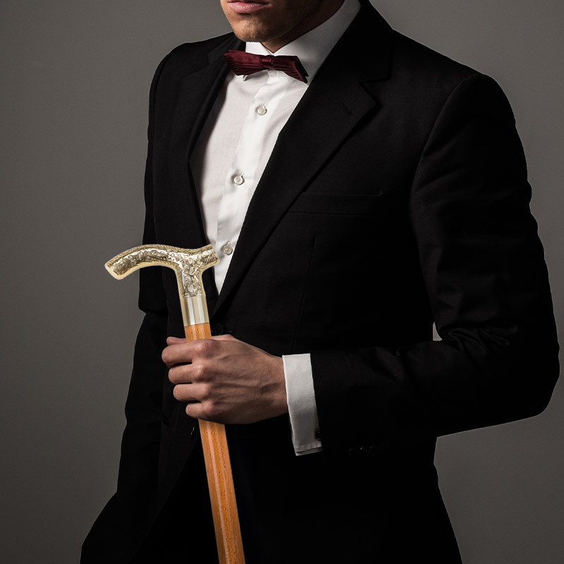 Accessorise a Black Suit with a Stick - WalkingSticks.co.uk