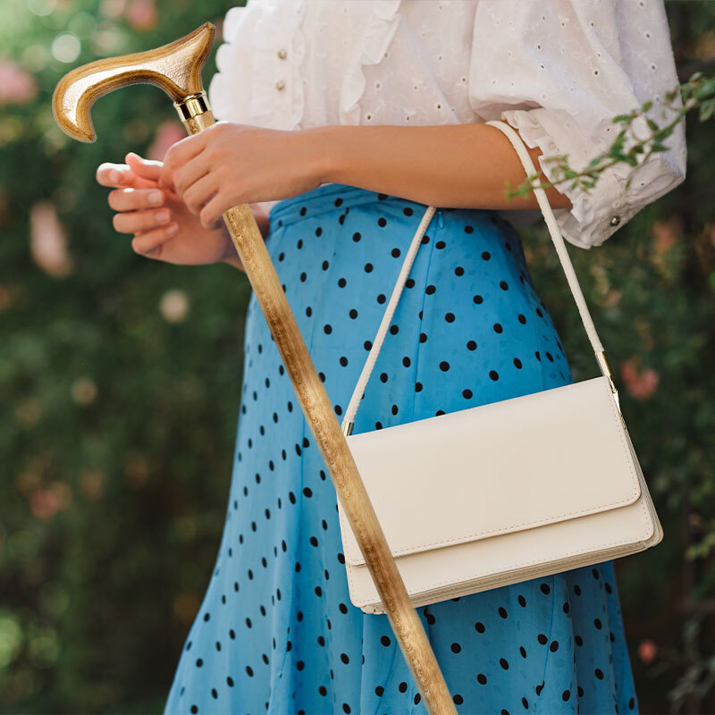 Walking Sticks for White Handbags - WalkingSticks.co.uk