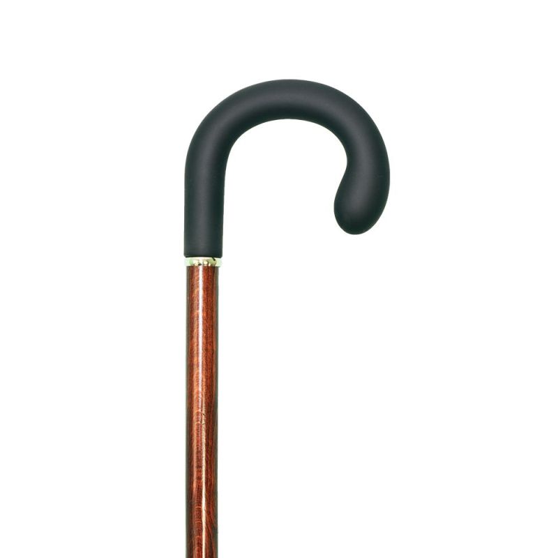 Hardwood Cane with Soft Crook Handle - WalkingSticks.co.uk