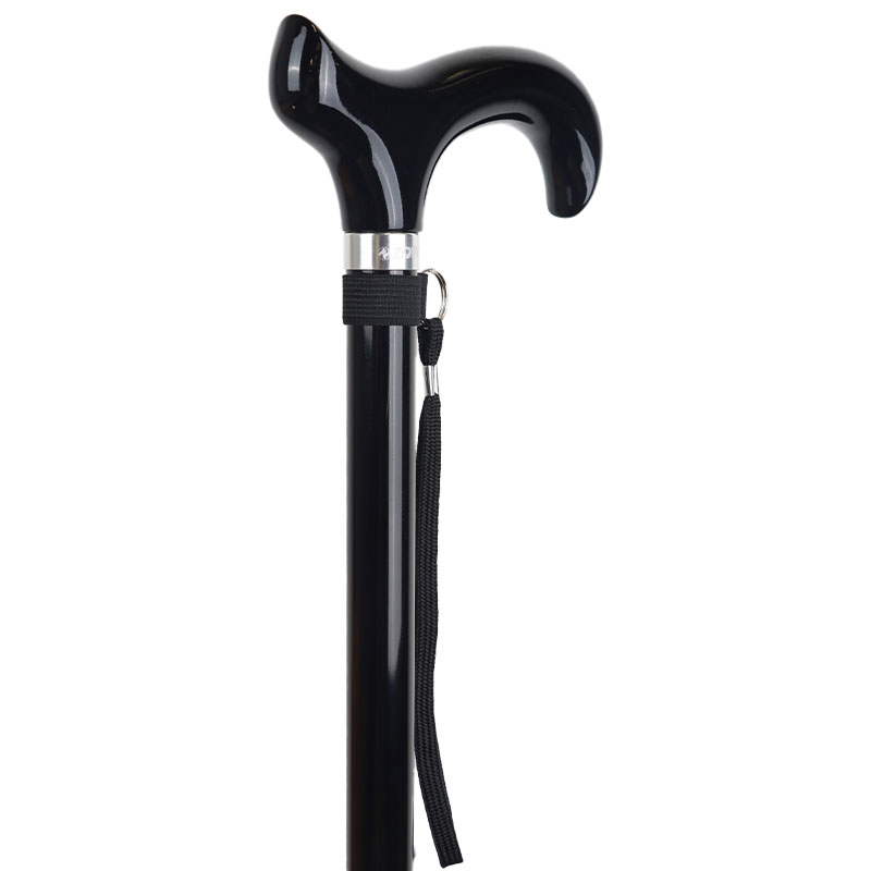 Adjustable Black Derby Walking Stick with Shock Absorber ...