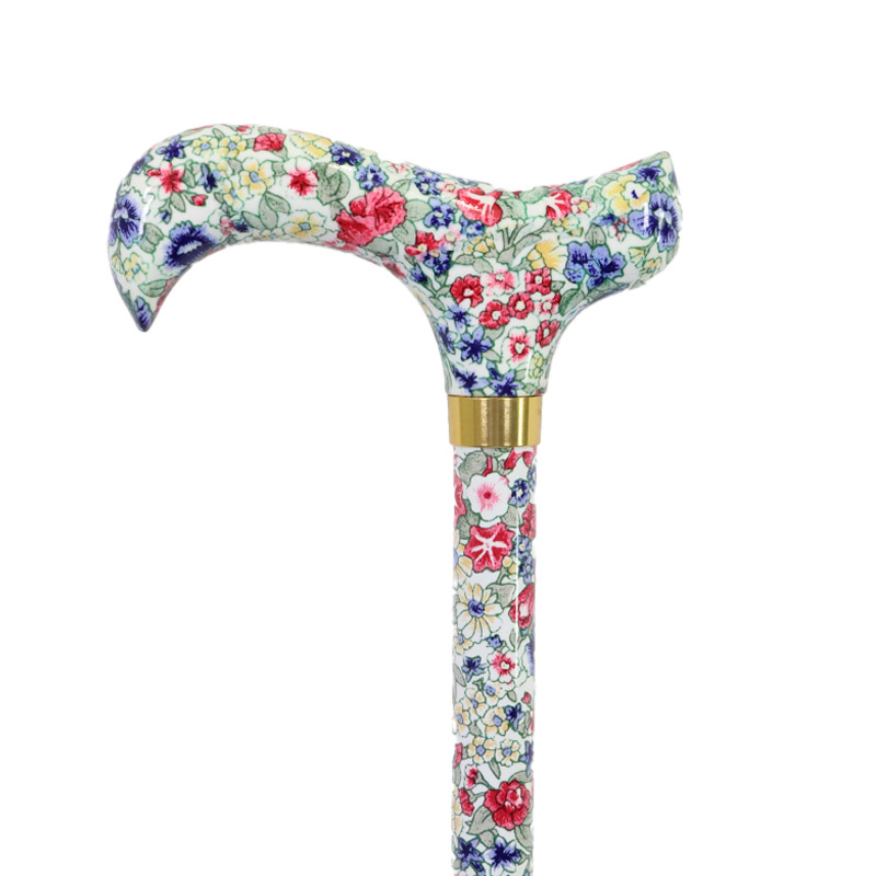 Floral Patterned Derby Walking Stick - WalkingSticks.co.uk