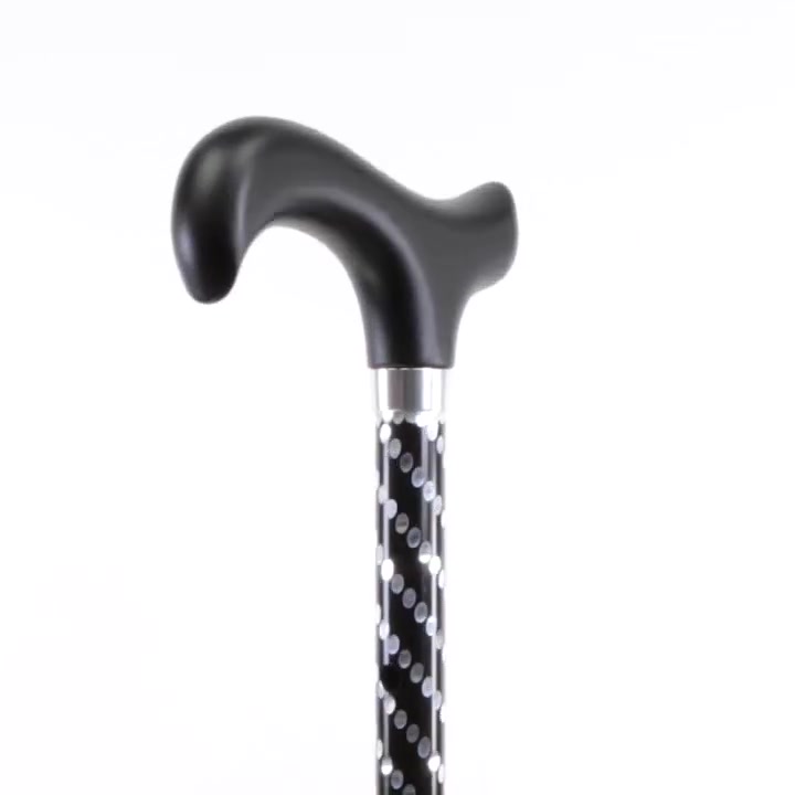 Adjustable Sassy Black Engraved Stick - WalkingSticks.co.uk