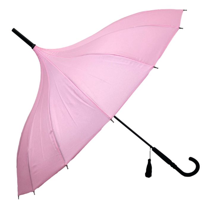 Soake Vintage Pagoda Umbrella (Pink) - WalkingSticks.co.uk