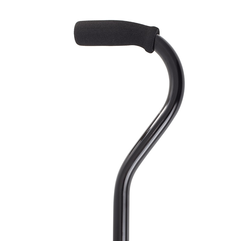 Swan-Neck Orthopaedic Quad Cane - WalkingSticks.co.uk