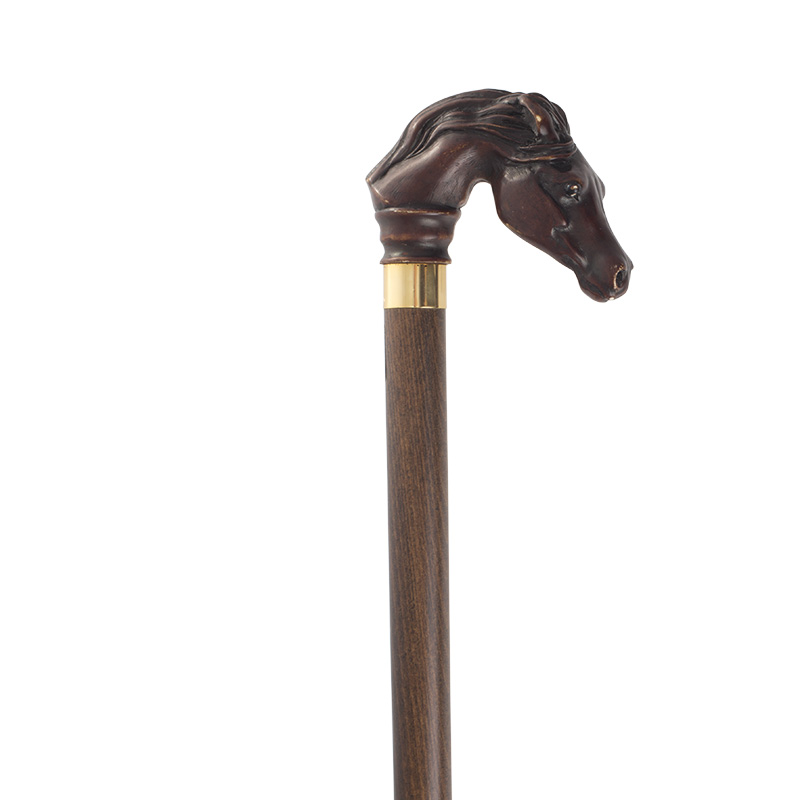 Horse Head Black Hardwood Walking Cane - WalkingSticks.co.uk