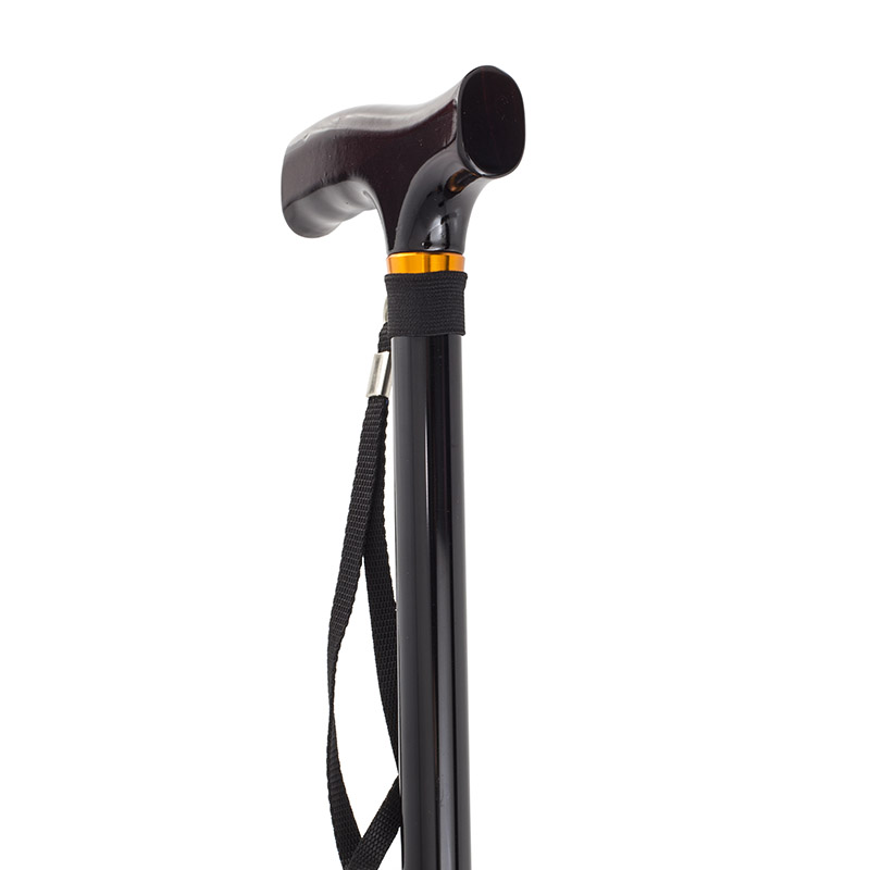 Black T-Handled Walking Cane w/ Strap - WalkingSticks.co.uk