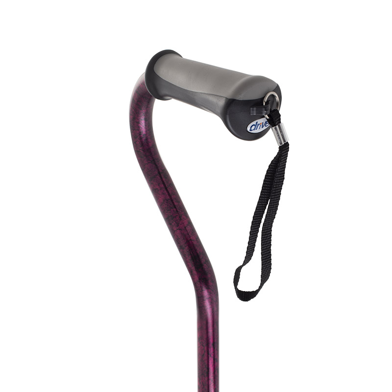 Blue Crackle Walking Stick Gel Handle - WalkingSticks.co.uk