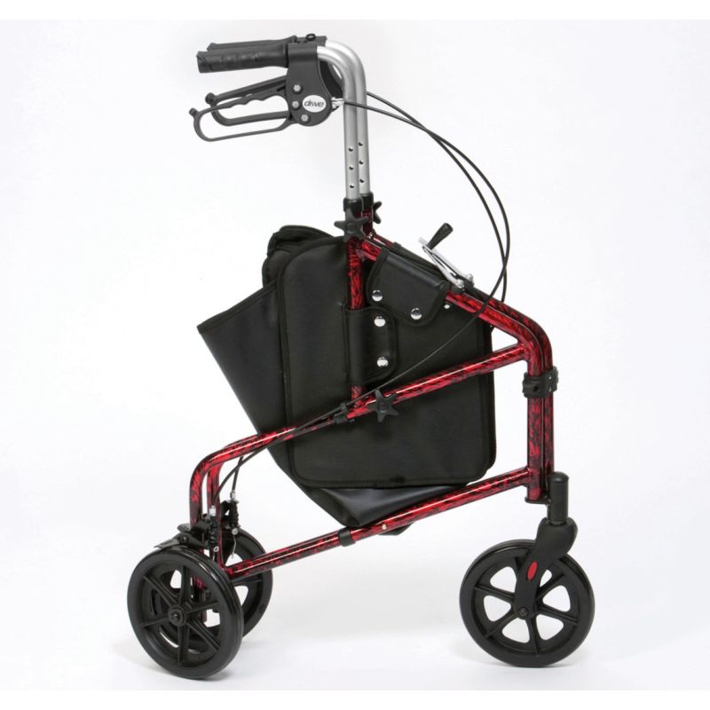 Drive Medical Red Rollator 7" Wheels - WalkingSticks.co.uk