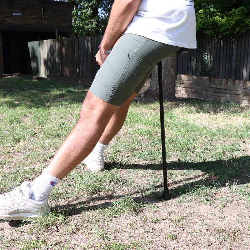 Flipstick Black Foldaway Seat Stick - WalkingSticks.co.uk