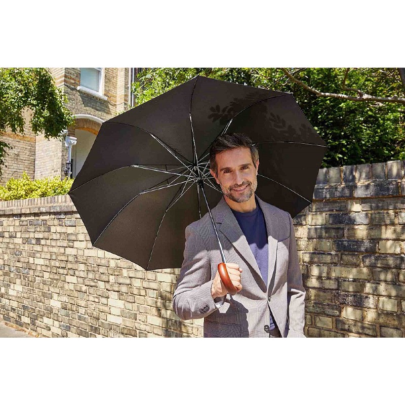 Fulton Hurricane Compact Umbrella (Black) - WalkingSticks.co.uk