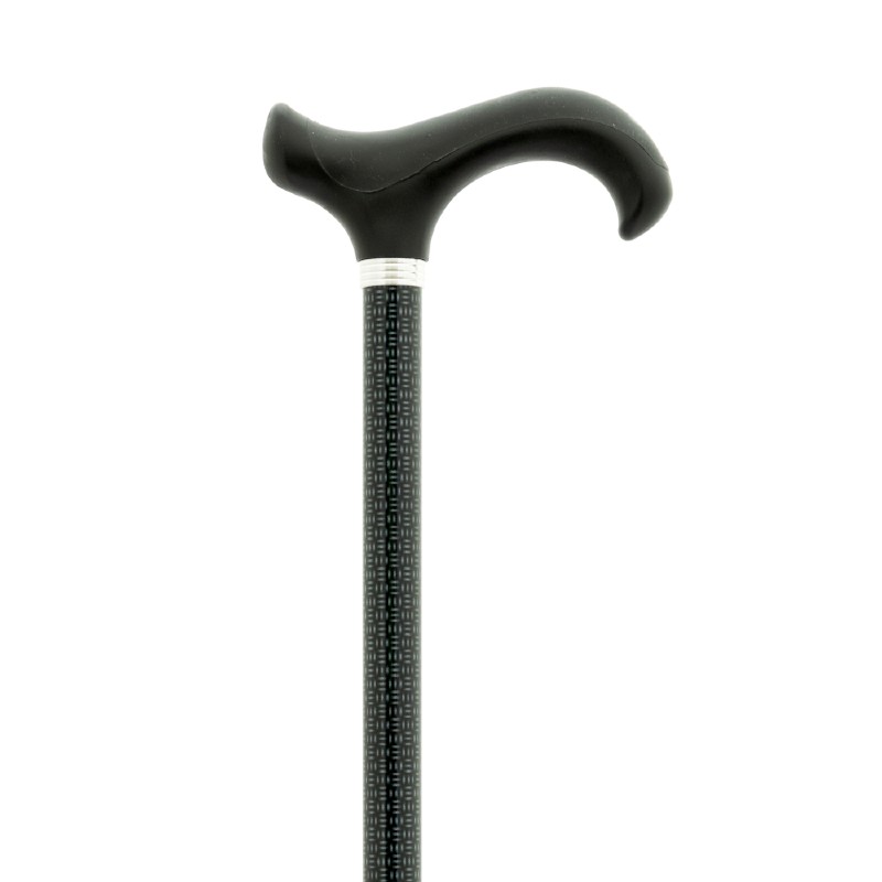 Black Ergonomic Cane (Right Hand) - WalkingSticks.co.uk