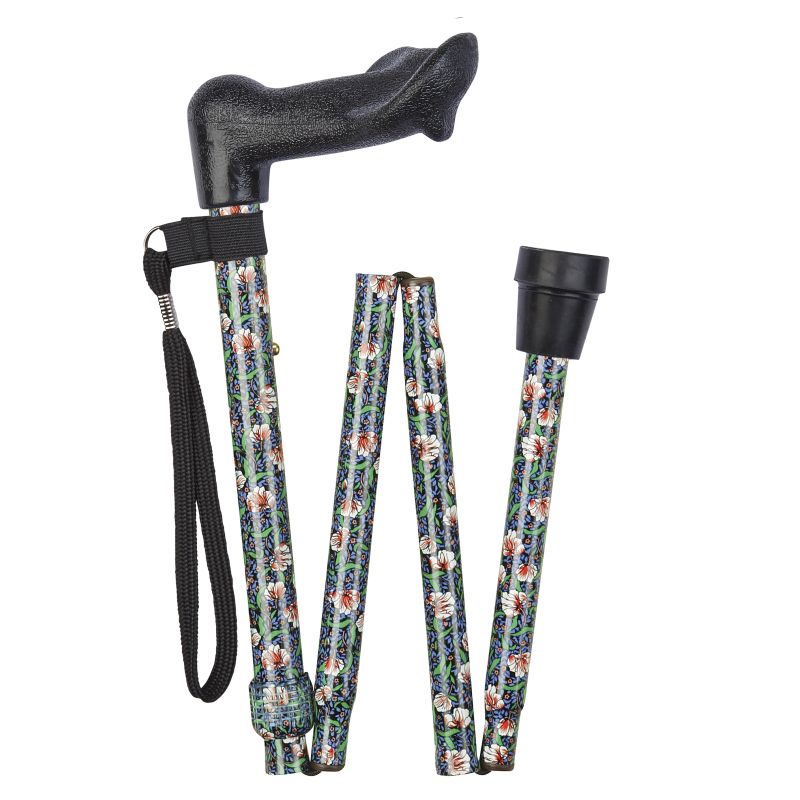 Height-Adjustable Folding Morris Anatomical Walking Stick ...