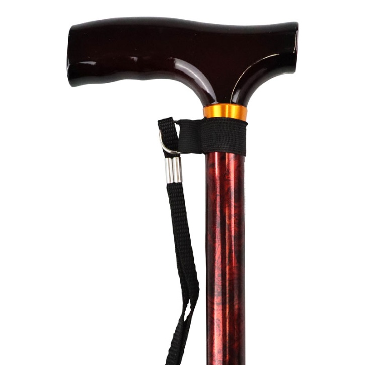 Height Adjustable Walnut Walking Stick with Crutch Handle ...