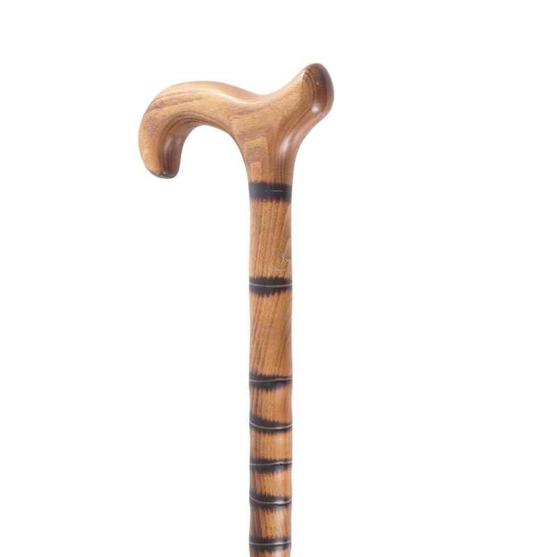 Ladies' Beech Derby Walking Stick with Spiral - WalkingSticks.co.uk