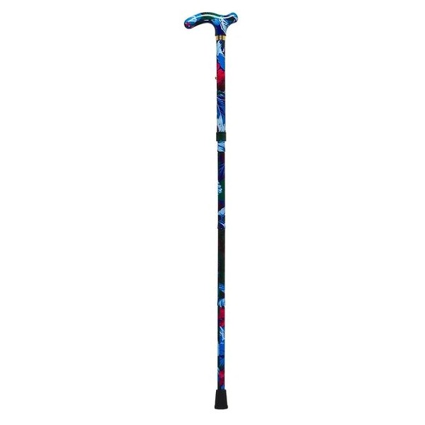Flower Pattern Folding Walking Stick - WalkingSticks.co.uk