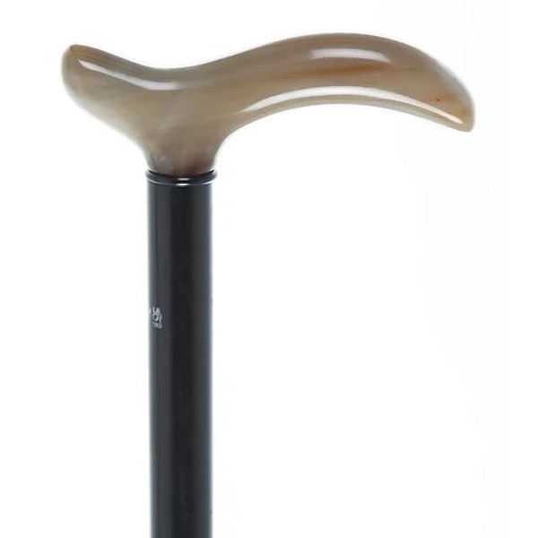 Cow Horn Fritz Handle Ebony Cane - WalkingSticks.co.uk