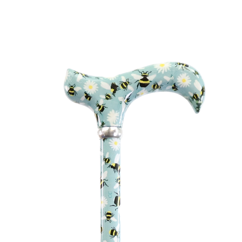 Adjustable Aluminium Derby Stick (Bees) - WalkingSticks.co.uk