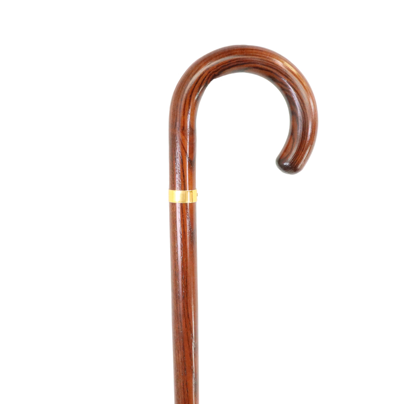 Collared Cherry Cane with Crook Handle - WalkingSticks.co.uk