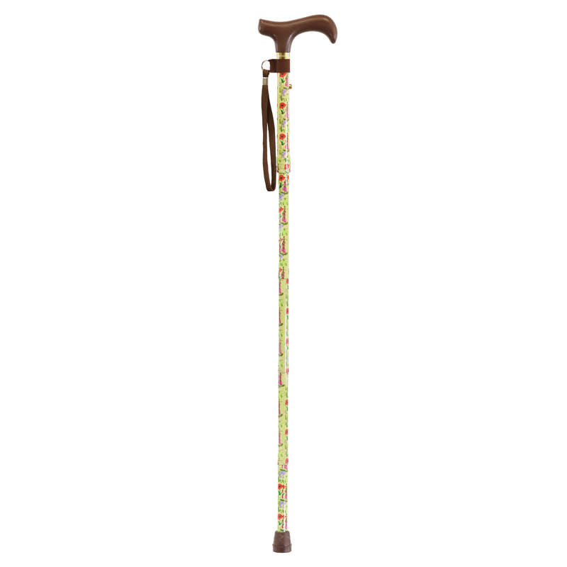 Folding Wild Flowers Walking Stick - WalkingSticks.co.uk