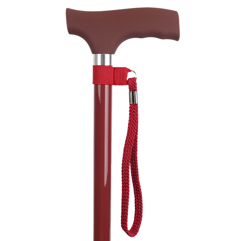 Burgundy Silicone Crutch Handle Stick - WalkingSticks.co.uk