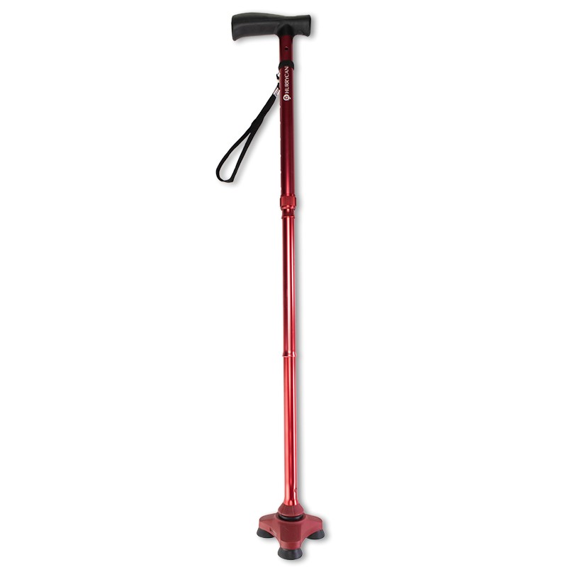 HurryCane Red Walking Stick - WalkingSticks.co.uk