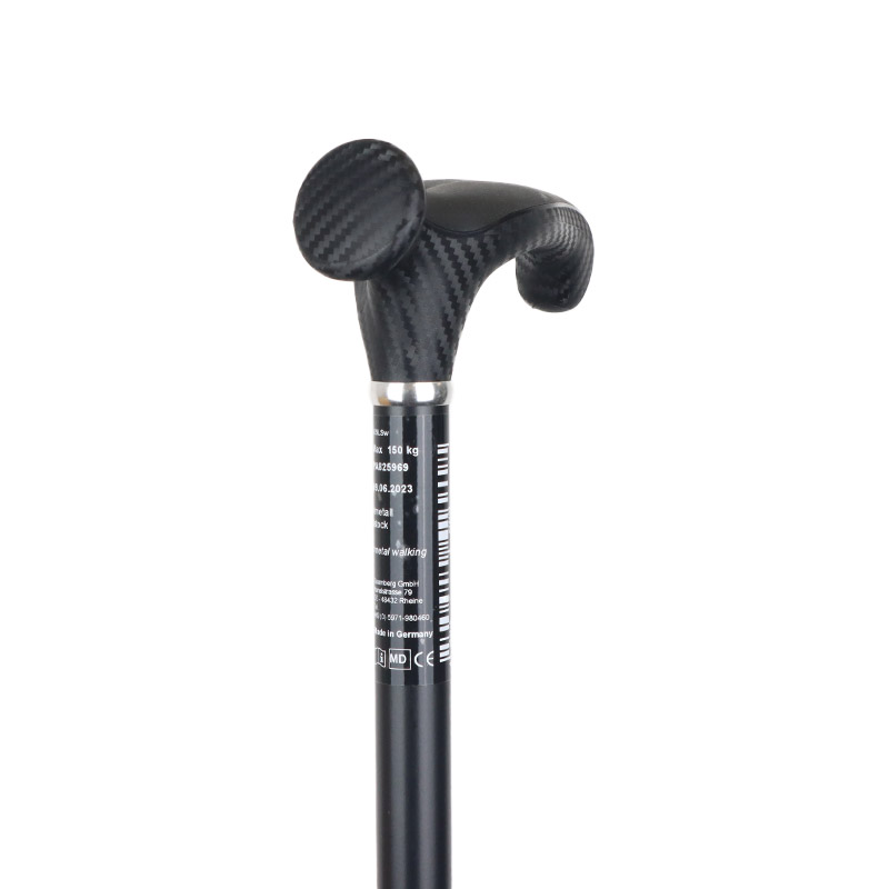 Ossenberg Black Walking Stick Right - WalkingSticks.co.uk