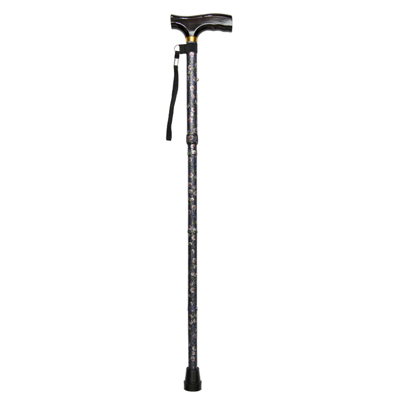 Wild Rose Adjustable Folding Cane - WalkingSticks.co.uk