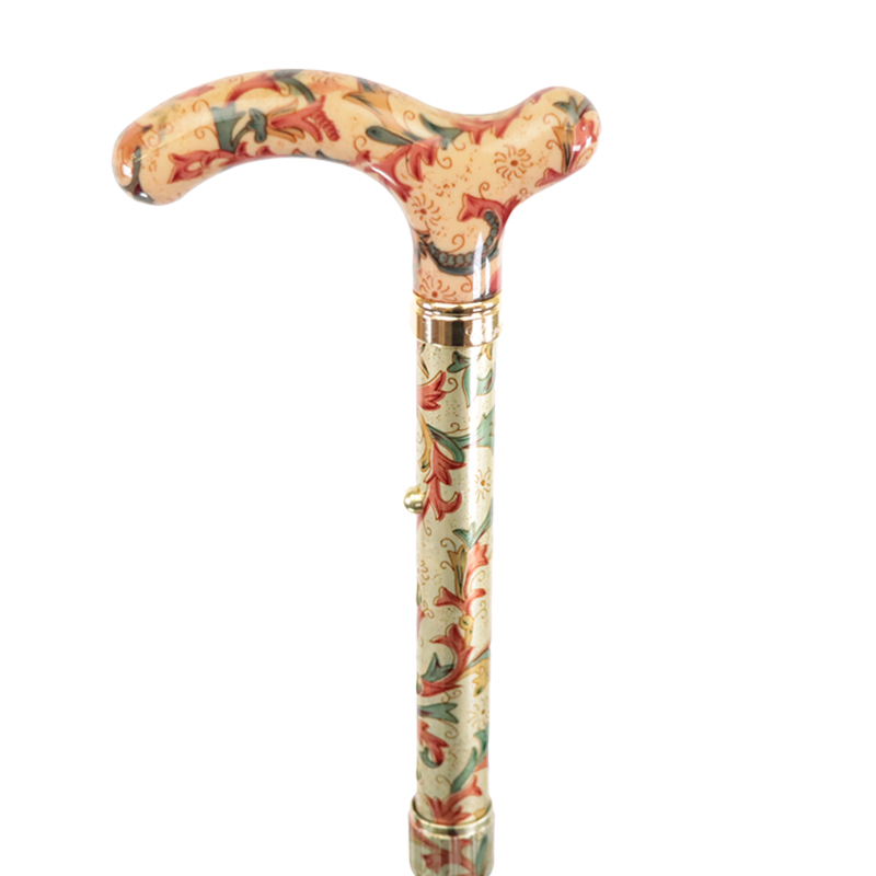 Petite Adjustable Folding Floral Cane - WalkingSticks.co.uk