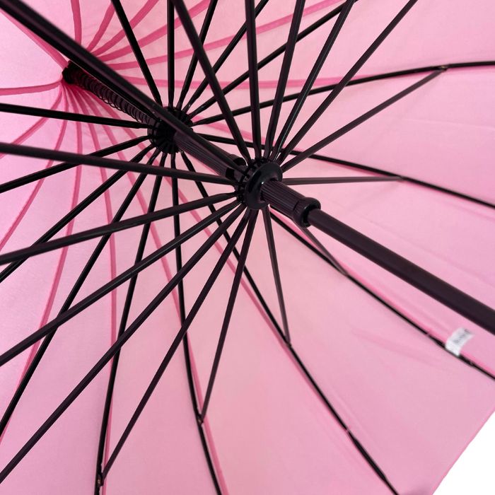 Soake Vintage Pagoda Umbrella (Pink) - WalkingSticks.co.uk