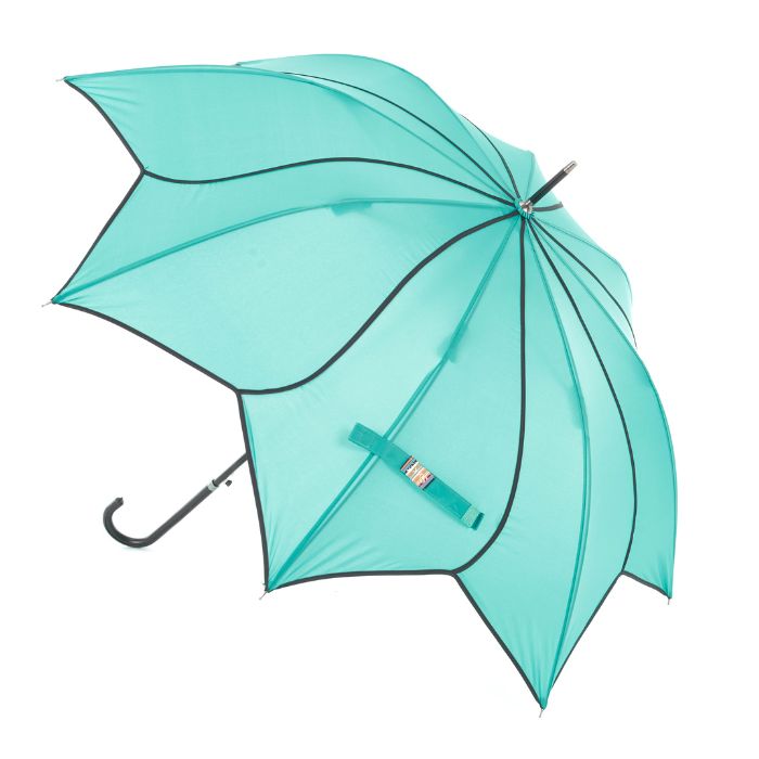 Soake Walking Swirl Umbrella (Teal) - WalkingSticks.co.uk
