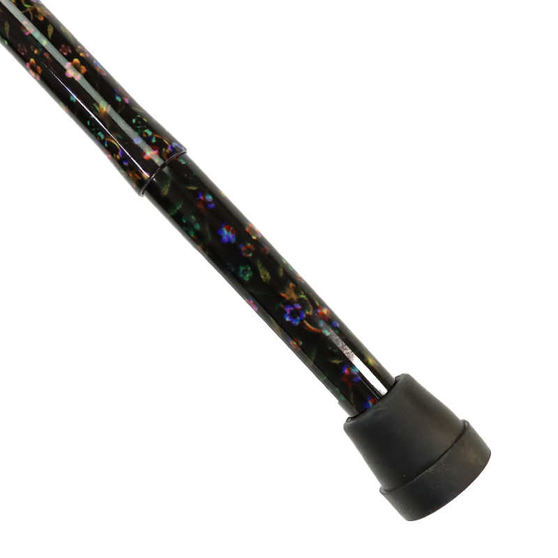 Floral Short Adjustable Walking Stick - WalkingSticks.co.uk