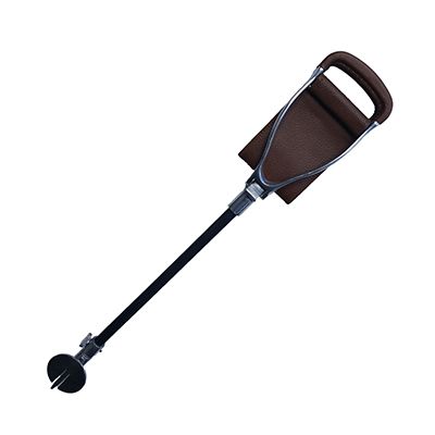 Shooting Stick with Dark Leather Seat - WalkingSticks.co.uk