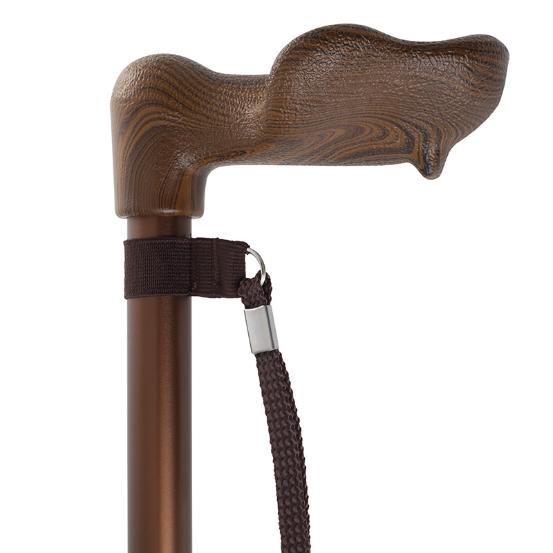 Wood-Effect Anatomical Walking Stick - WalkingSticks.co.uk