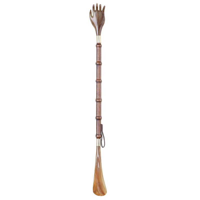 Back Scratcher Wooden Shoe Horn - WalkingSticks.co.uk