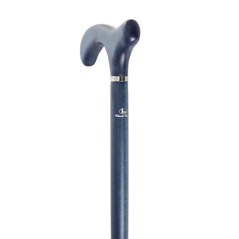 Blue Melbourne Beech Derby Wood Stick - WalkingSticks.co.uk