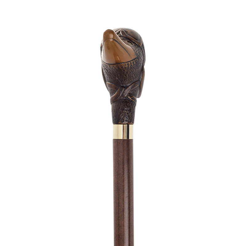 Brown Aviator Duck Head Walking Stick - WalkingSticks.co.uk