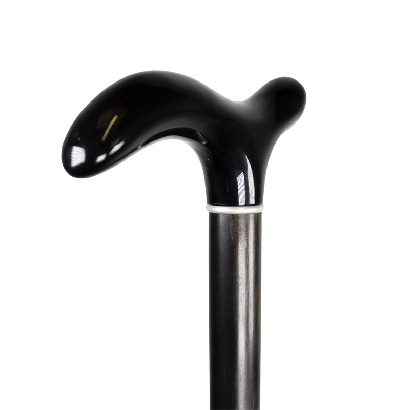 Buffalo Horn Derby Handle Ebony Cane - WalkingSticks.co.uk