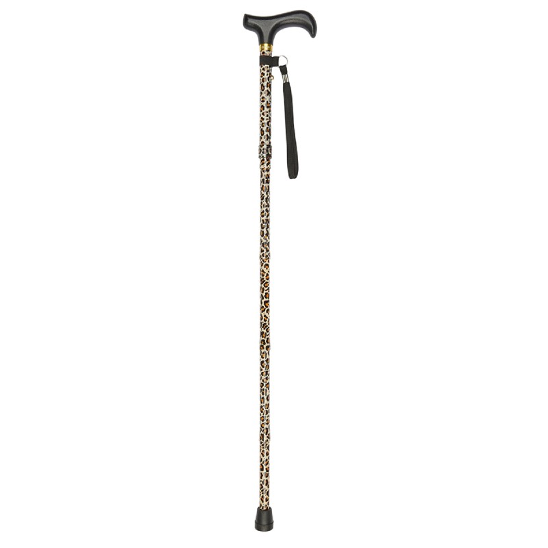 Mini Derby Leopard Print Walking Stick - WalkingSticks.co.uk