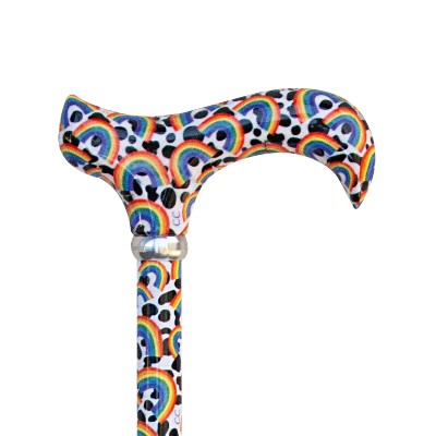 Adjustable Aluminium Derby Stick (Rainbow) - WalkingSticks.co.uk