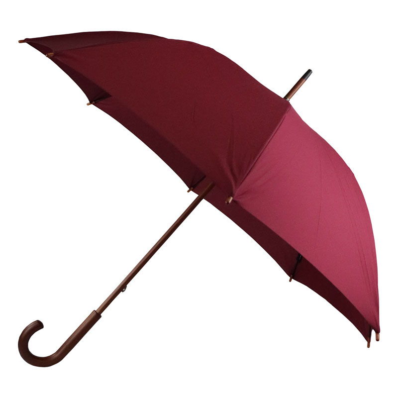 Burgundy Crook-Handle Walking Umbrella - WalkingSticks.co.uk