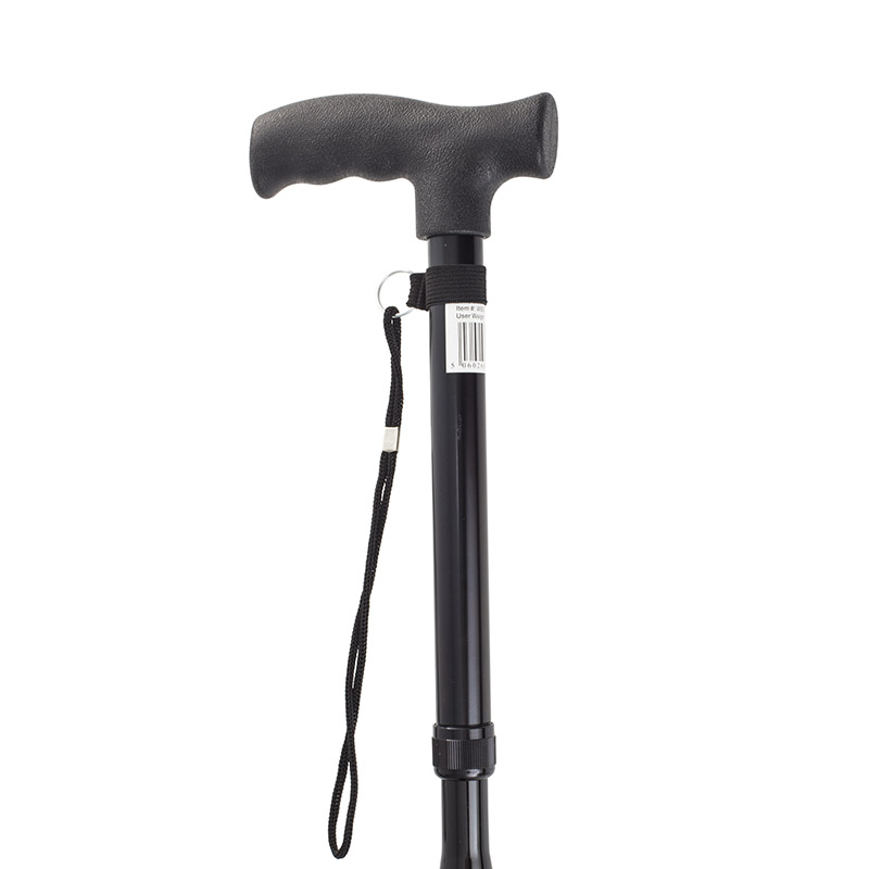 Drive Medical Black Adjustable Collapsible Walking Stick with Strap ...