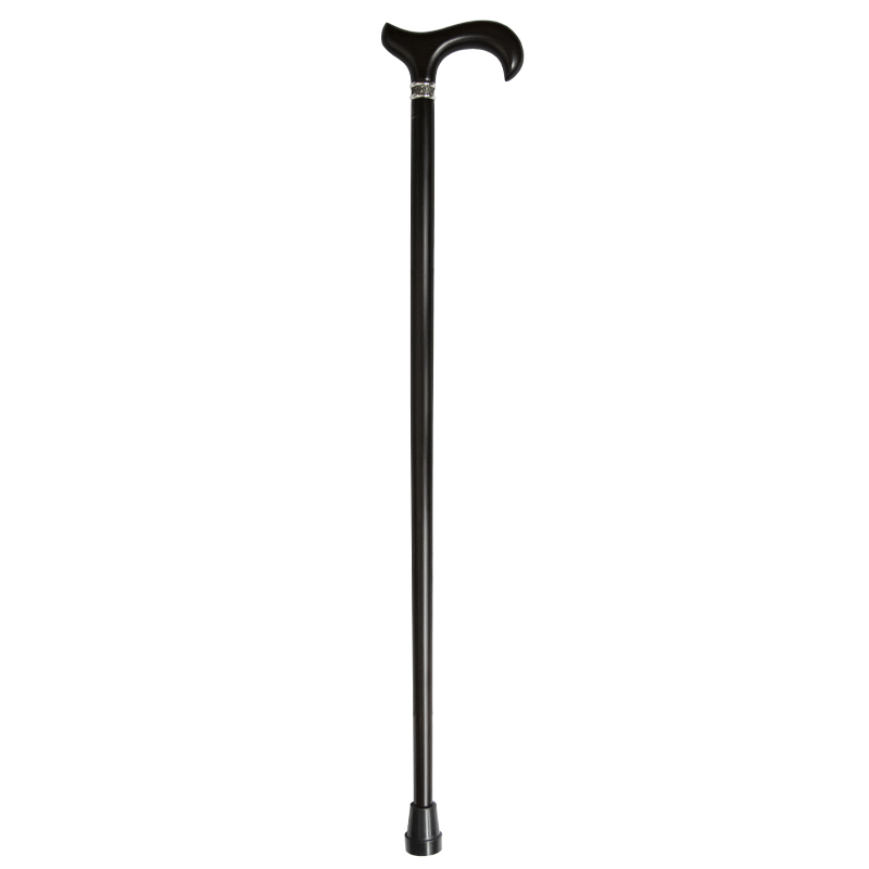 Ebony Derby Cane with Pewter Collar - WalkingSticks.co.uk