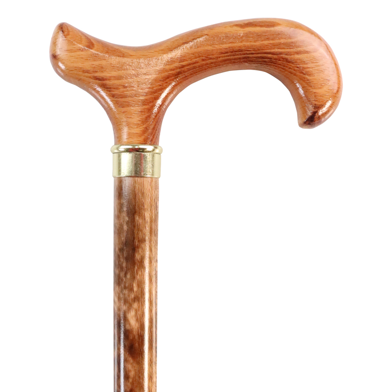 Flamed Beech Derby Handle Walking Stick - WalkingSticks.co.uk