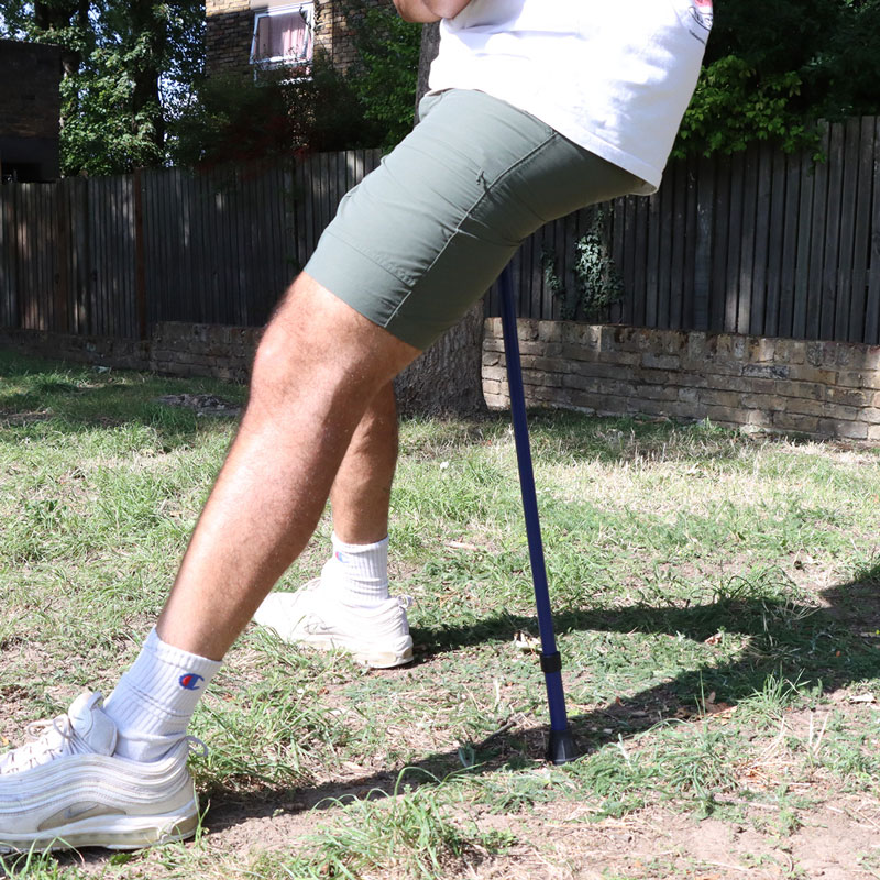 Flipstick Blue Adjustable Seat Stick - WalkingSticks.co.uk