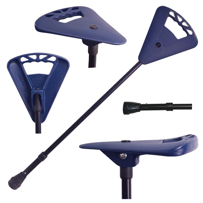 Flipstick Blue Adjustable Seat Stick - WalkingSticks.co.uk