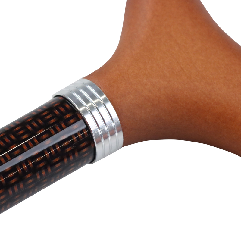 Folding Aluminium Cane (Modern Brown) - WalkingSticks.co.uk