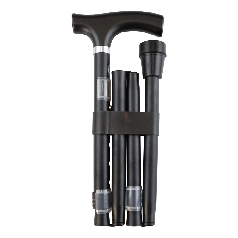 Black Folding Adjustable Fritz Cane - WalkingSticks.co.uk