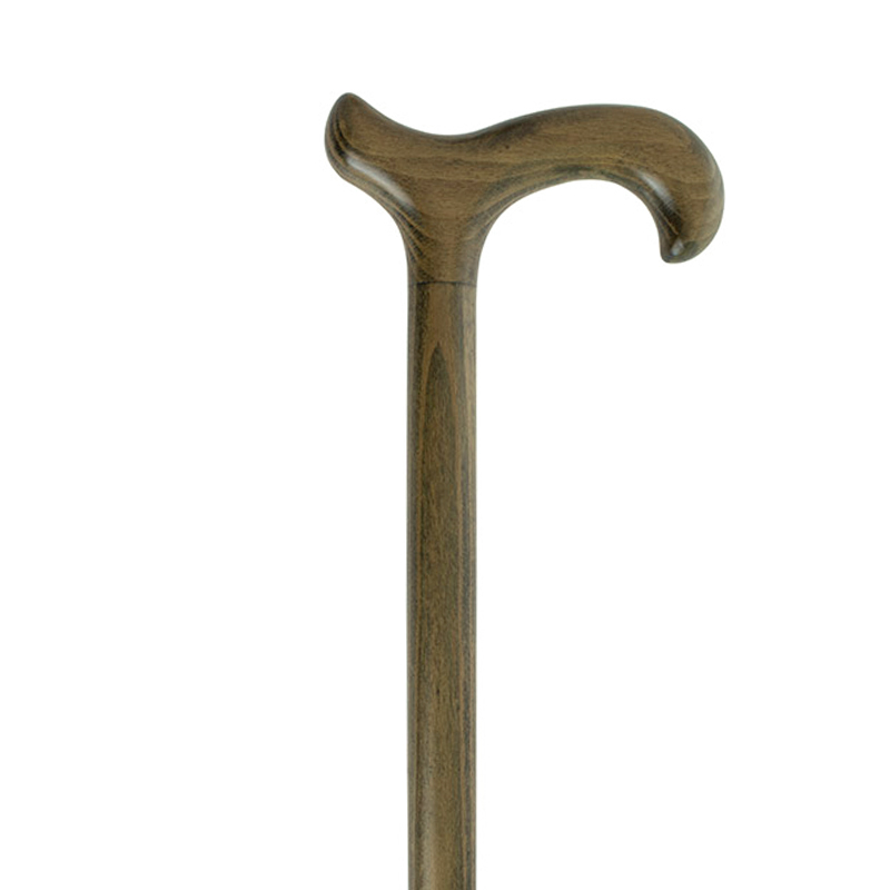 Green Derby Handle Wooden Walking Stick - WalkingSticks.co.uk